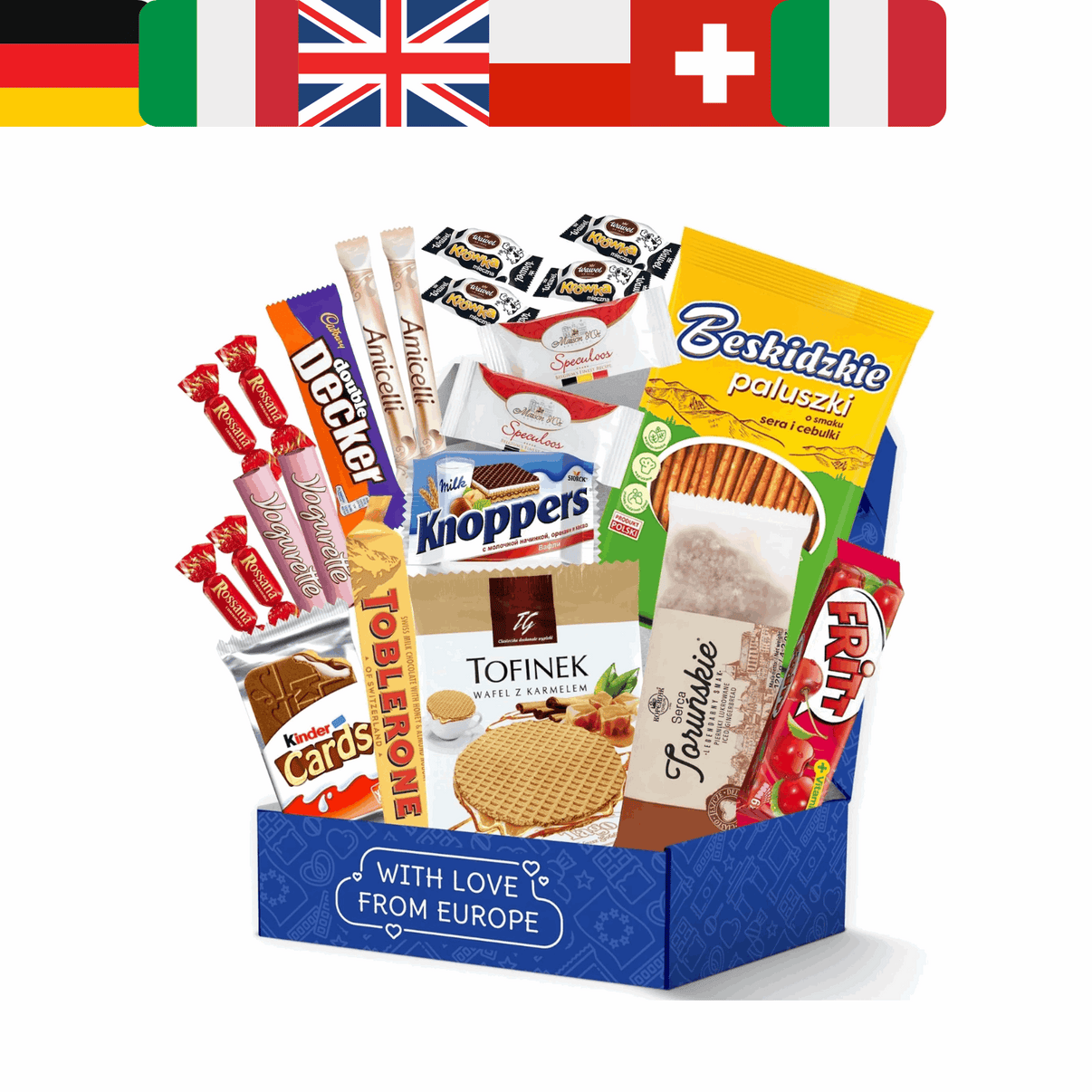 International Snack Box - European Collection 22 Treats - 7 Countries